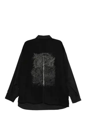 SONGZIO Graphic-embroidered Shirt - Black