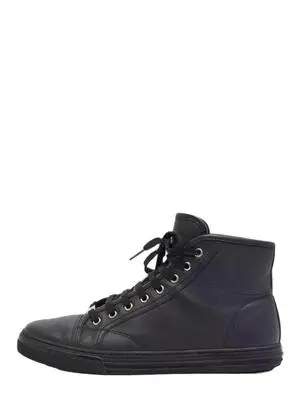 Gucci Leather High-top Sneakers - Black