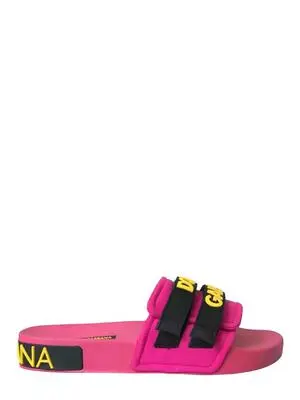 DOLCE & GABBANA Dolce & Gabbana Logo Print Touch-Strap Sandals