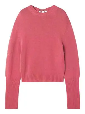 LANVIN Cashmere Sweater With Grosgrain Detail - Pink
