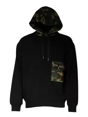 Dolce & Gabbana Camouflage Print Hoodie - Black