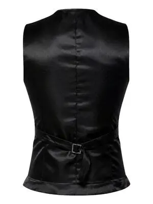 Dolce & Gabbana Textured Wool Waistcoat - Black