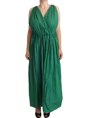 DOLCE & GABBANA Dolce & Gabbana Pleated V-Neck Maxi Dress