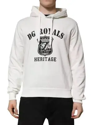 Dolce & Gabbana Dg Royals Graphic-print Hoodie - White