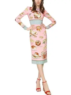 DOLCE & GABBANA Dolce & Gabbana Long Sleeve Midi Dress