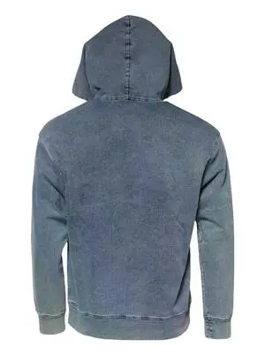 Dolce & Gabbana Graphic Print Denim Hoodie - Blue