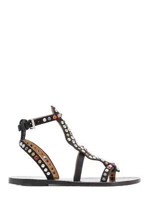 Isabel Marant Étoile Studded Ankle Strap Sandals - Black