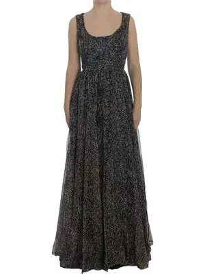 Dolce & Gabbana Sleeveless Silk Maxi Dress - Black