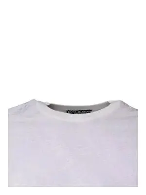 DOLCE & GABBANA Dolce & Gabbana White Embossed Crew-Neck Sweater