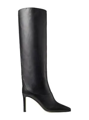 JIMMY CHOO Mahesa 85mm Leather Boots - Black