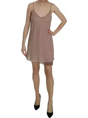 PINK MEMORIES Lace Spaghetti Strap Mini Dress - Neutrals