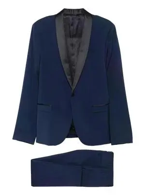 MANUEL RITZ Shawl-lapel Tuxedo Suit - Blue