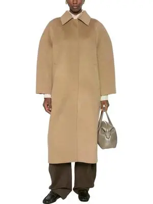 RÓHE Raglan-sleeve Concealed-fastening Coat - Brown
