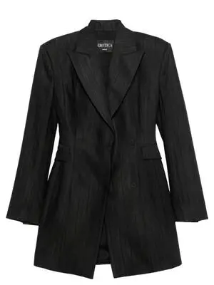 DONDUP Pinstripe Double-breasted Mini Dress - Black