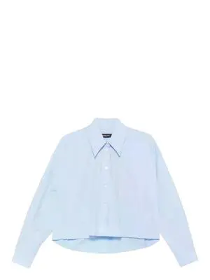 Fabiana Filippi Cropped Long-sleeve Shirt - Blue