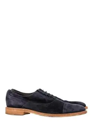 TOD'S Suede Lace-up Oxford Shoes - Blue