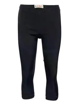 Marni Cropped Elasticated Waistband Trousers - Black