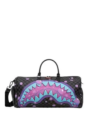 SPRAYGROUND Shark Mouth Check-print Holdall - Black