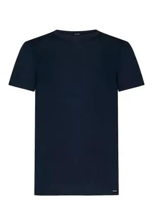 TOM FORD Crew-neck Short-sleeve T-shirt - Blue