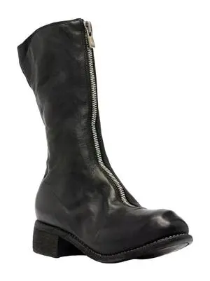 Guidi Front-zip 45mm Leather Boots - Black