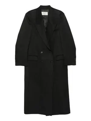 RÓHE Double-breasted Peaked-lapel Coat - Black