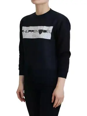 Philippe Model Graphic Print Crew Neck Sweater - Black