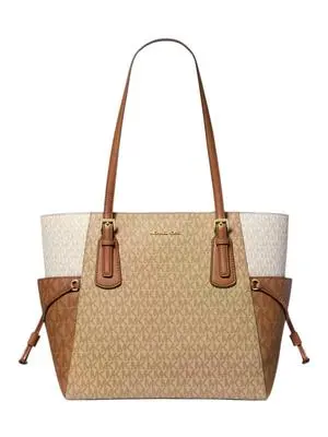 Michael Kors Large Monogram Tote Bag - Neutrals