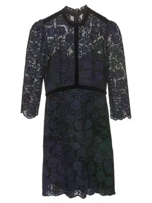 Sandro Lace Mini Dress - Blue