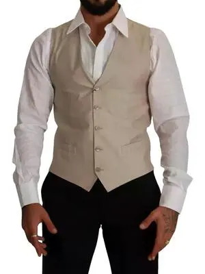 Dolce & Gabbana V-neck Waistcoat - Neutrals