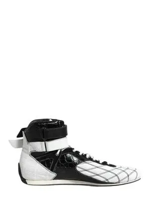 DOLCE & GABBANA Dolce & Gabbana Quilted Crocodile-Effect Sneakers