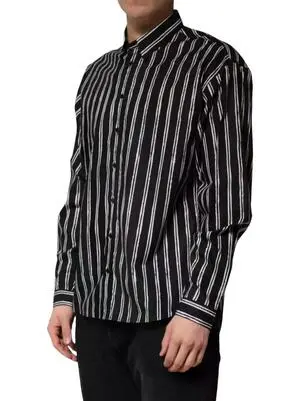 Dolce & Gabbana Stripe-print Cotton Shirt - Black