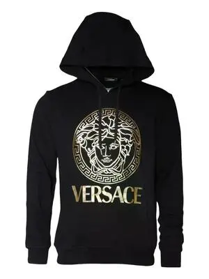 Versace Medusa Print Hoodie - Black