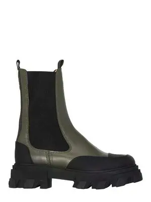 GANNI Chelsea Ankle Boots - Green