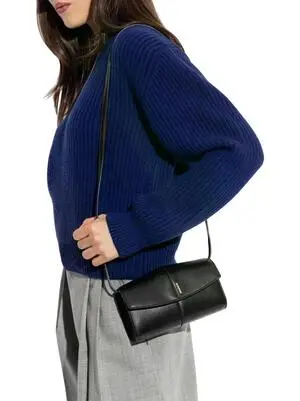 JIL SANDER Leather Cross Body Bag - Black