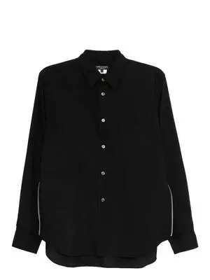 Comme Des Garçons Side-zip Patch-pocket Shirt - Black