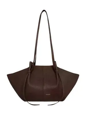 Yuzefi Pleated Shoulder Bag - Brown