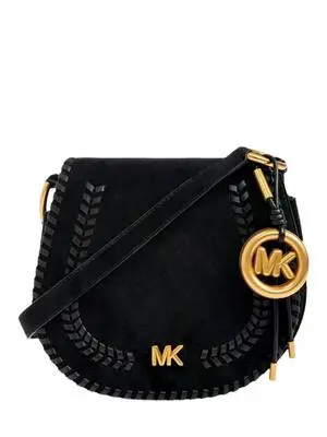 Michael Kors Josie Whipstitch-trim Shoulder Bag - Black
