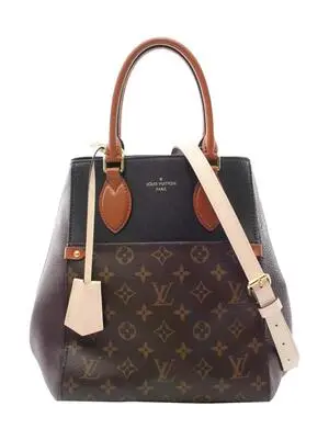 LOUIS VUITTON Monogram Fold Tote Mm Satchel - Brown