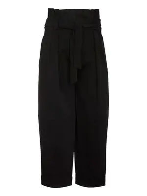 Alberta Ferretti Belted High-waisted Trousers - Black