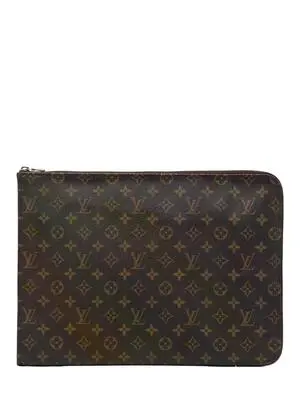 LOUIS VUITTON Monogram Poche Documents Portfolio Business Bag - Brown