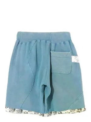 Undercover Floral Trim Drawstring Shorts - Blue