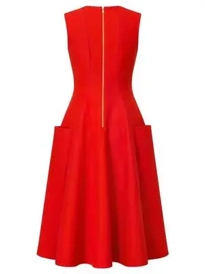 Maison Rabih Kayrouz Sleeveless Paneled Midi Dress - Red