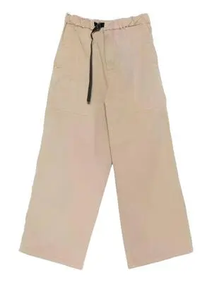 WHITE SAND Elisabeth Belted Wide-leg Trousers - Neutrals