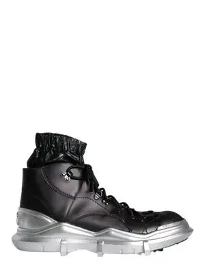 Dolce & Gabbana Galileo Panelled High-top Sneakers - Black