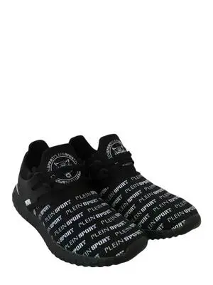 PLEIN SPORT Logo Print Lace-up Sneakers - Black