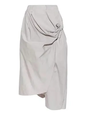 Issey Miyake Asymmetric Draped Midi Skirt - Grey