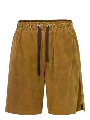 Dolce & Gabbana Suede Track Shorts - Brown