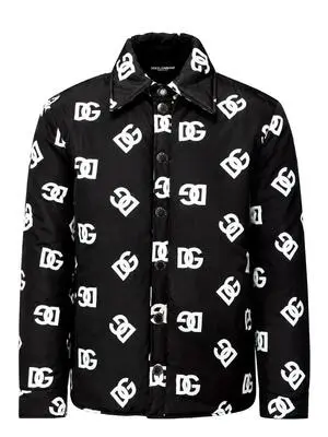 Dolce & Gabbana Monogram Print Padded Jacket - Black
