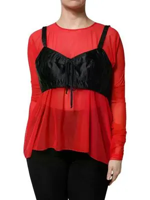 Dolce & Gabbana Layered Bustier-detail Top - Red