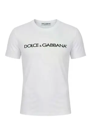 Dolce & Gabbana Logo-print Crew-neck T-shirt - White